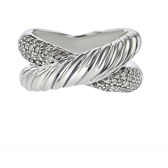 David Yurman | Jewelry | David Yurman Crossover Ring In Sterling Silver ...